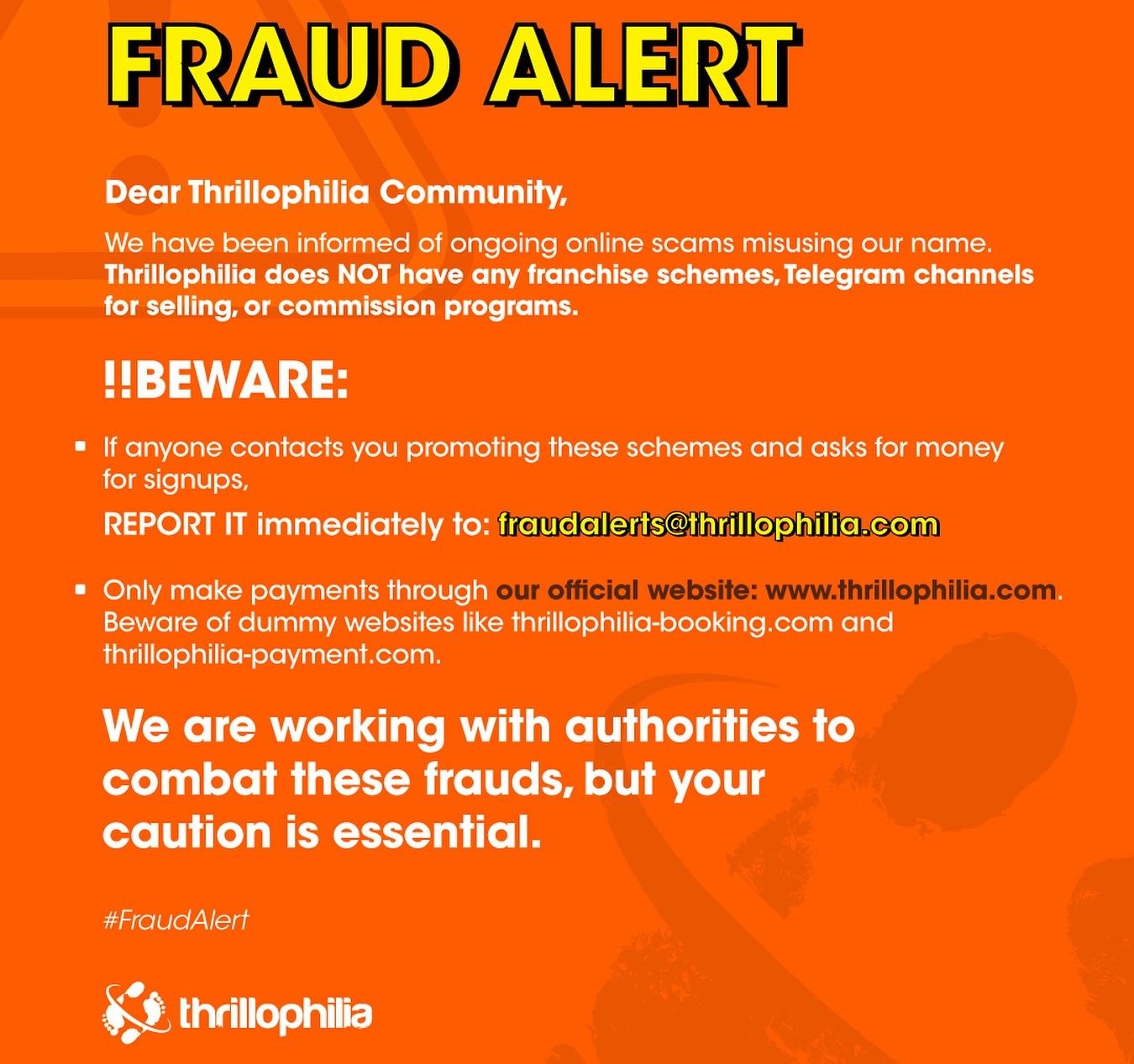 Thrillophilia Telegram Scam Alert Amid Rising Fraudulent Activities