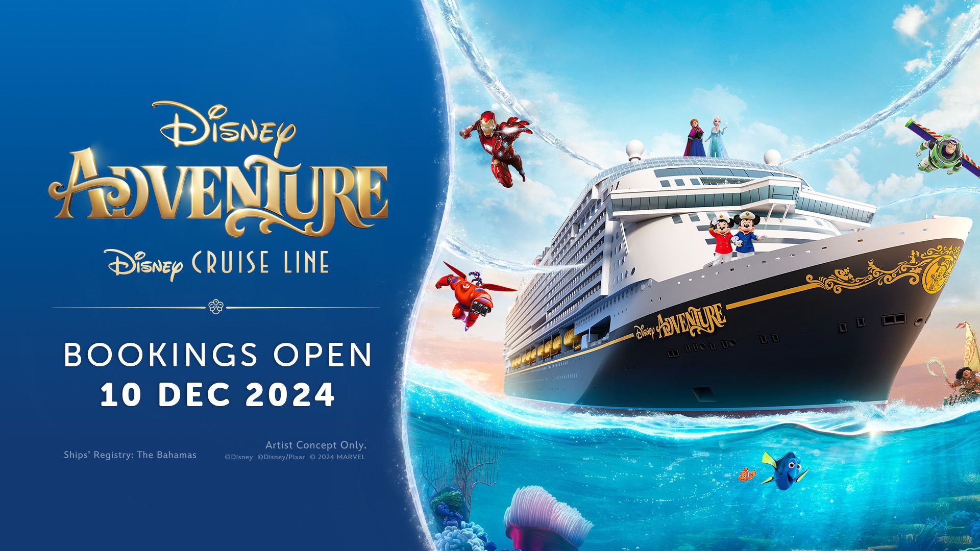 Disney Cruise Line’s Disney Adventure to Set Sail in December 2025